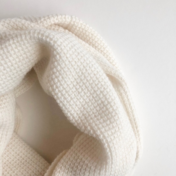J. Crew Factory | Accessories | Jcrew Cream White Waffle Knit Infinity ...